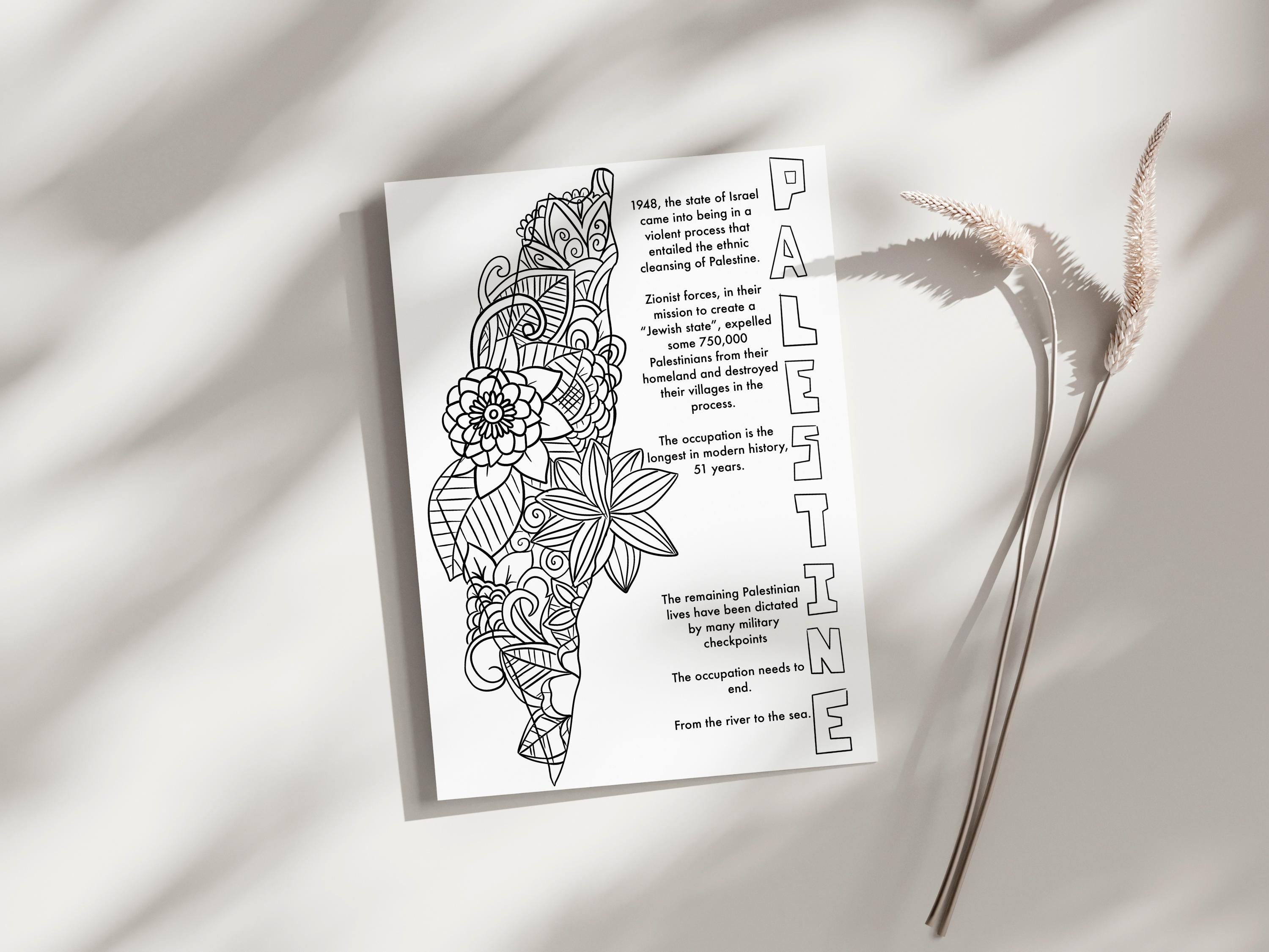 Printable Palestine Themed Colouring Pages | Arabic Art, Cultural ...