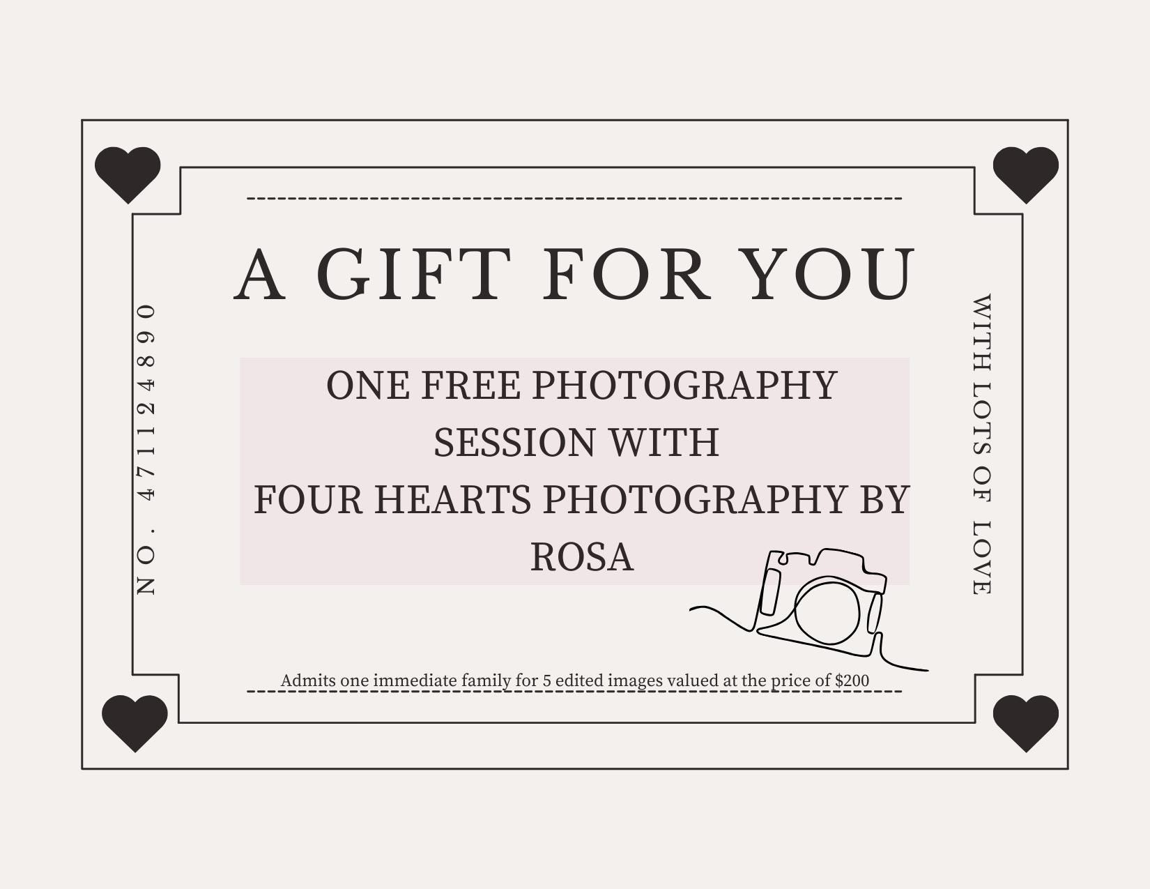 Photography Gift Certificate Template | Free Photography Session ...