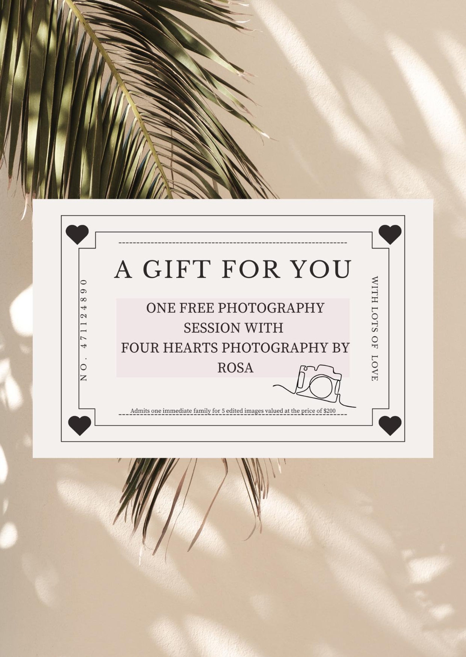 Photography Gift Certificate Template | Free Photography Session ...