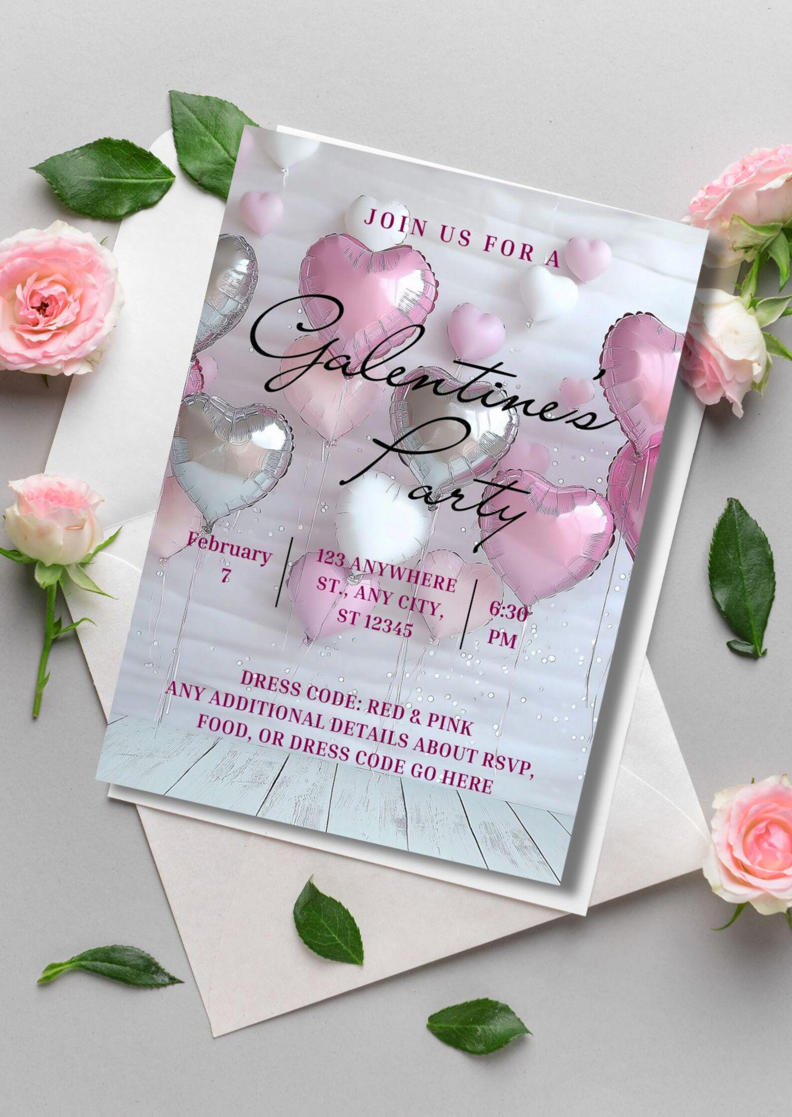 Galantines Day Invitation Digital, Galentine's Party Invitation ...