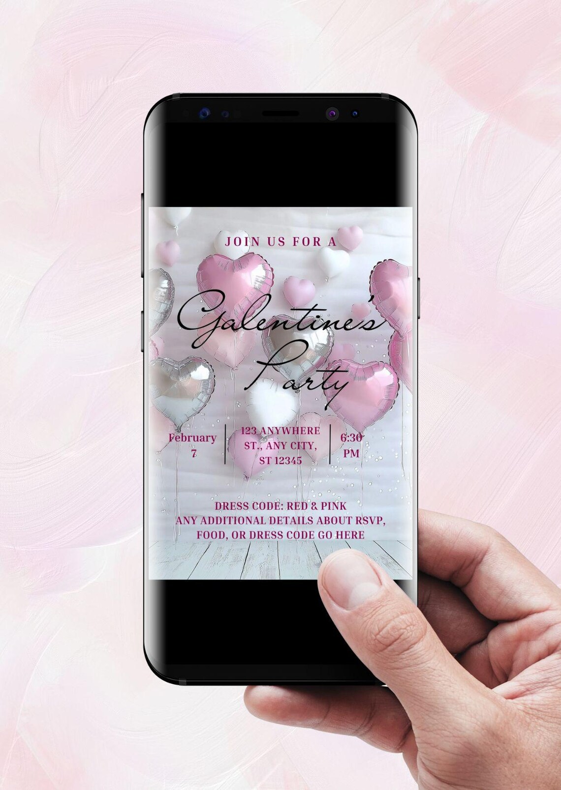 Galantines Day Invitation Digital, Galentine's Party Invitation ...