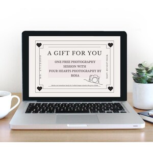 Photography Gift Certificate Template | Free Photography Session ...