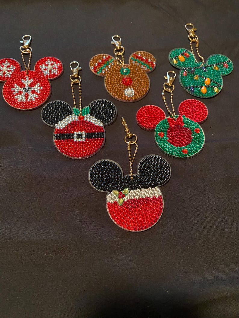 Merry Mickey Christmas Keychains - Etsy