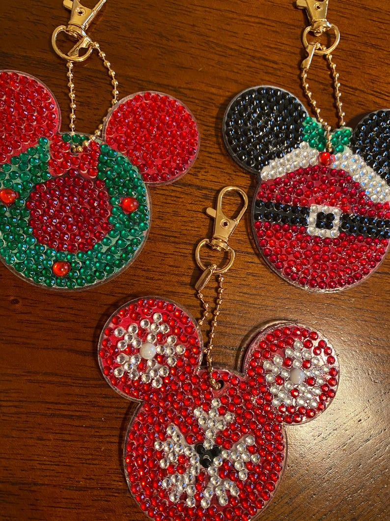 Merry Mickey Christmas Keychains - Etsy