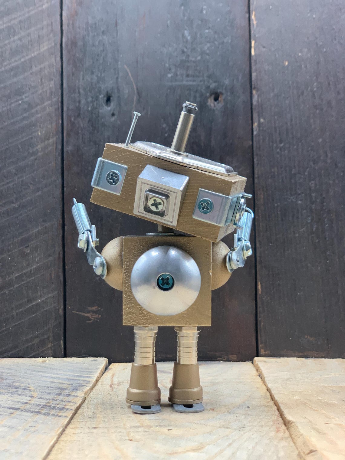Goldie | Retro Robot | Asimov Robot | Retro Future Robot | Upcycled ...