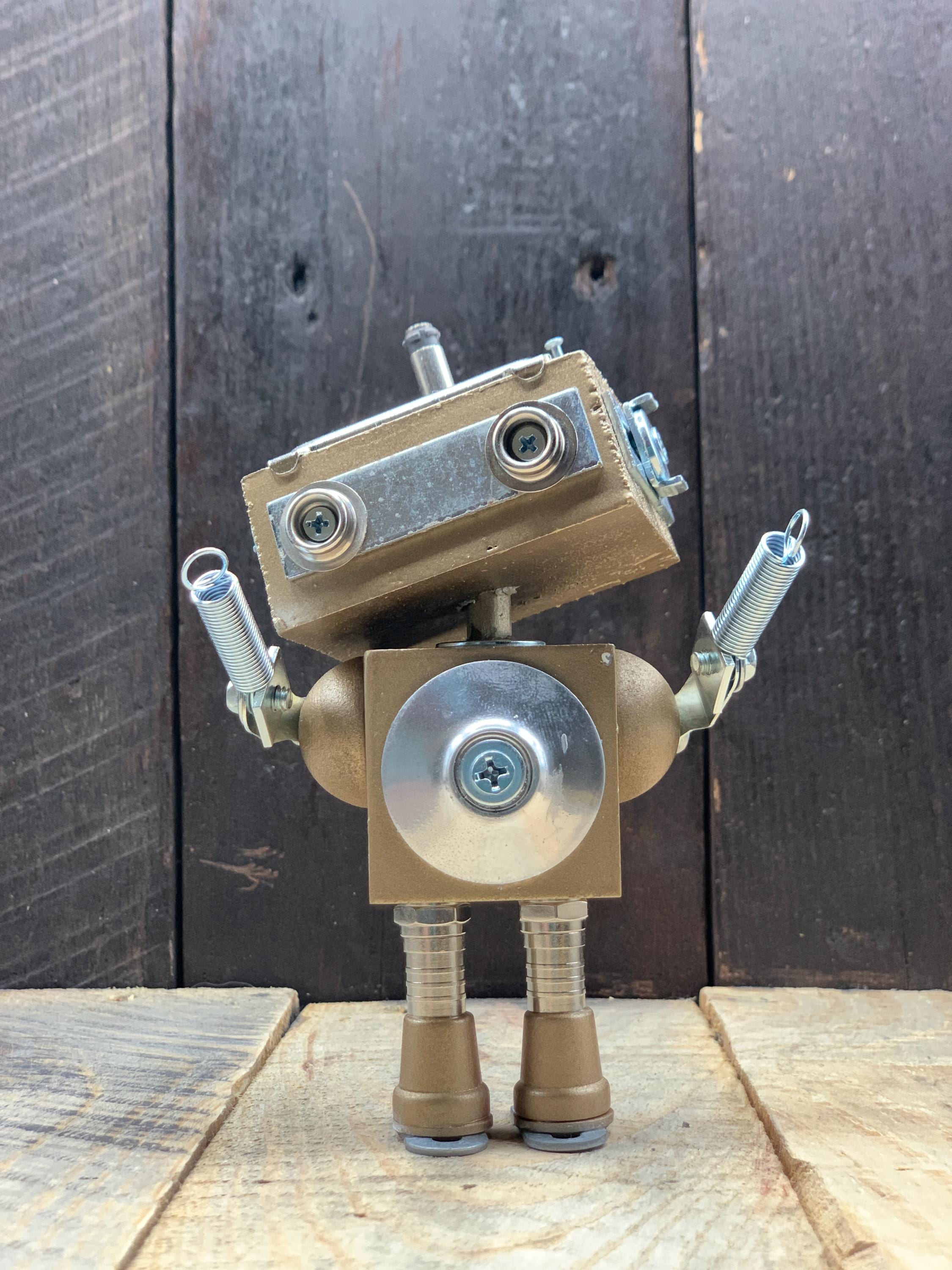 Goldie | Retro Robot | Asimov Robot | Retro Future Robot | Upcycled ...