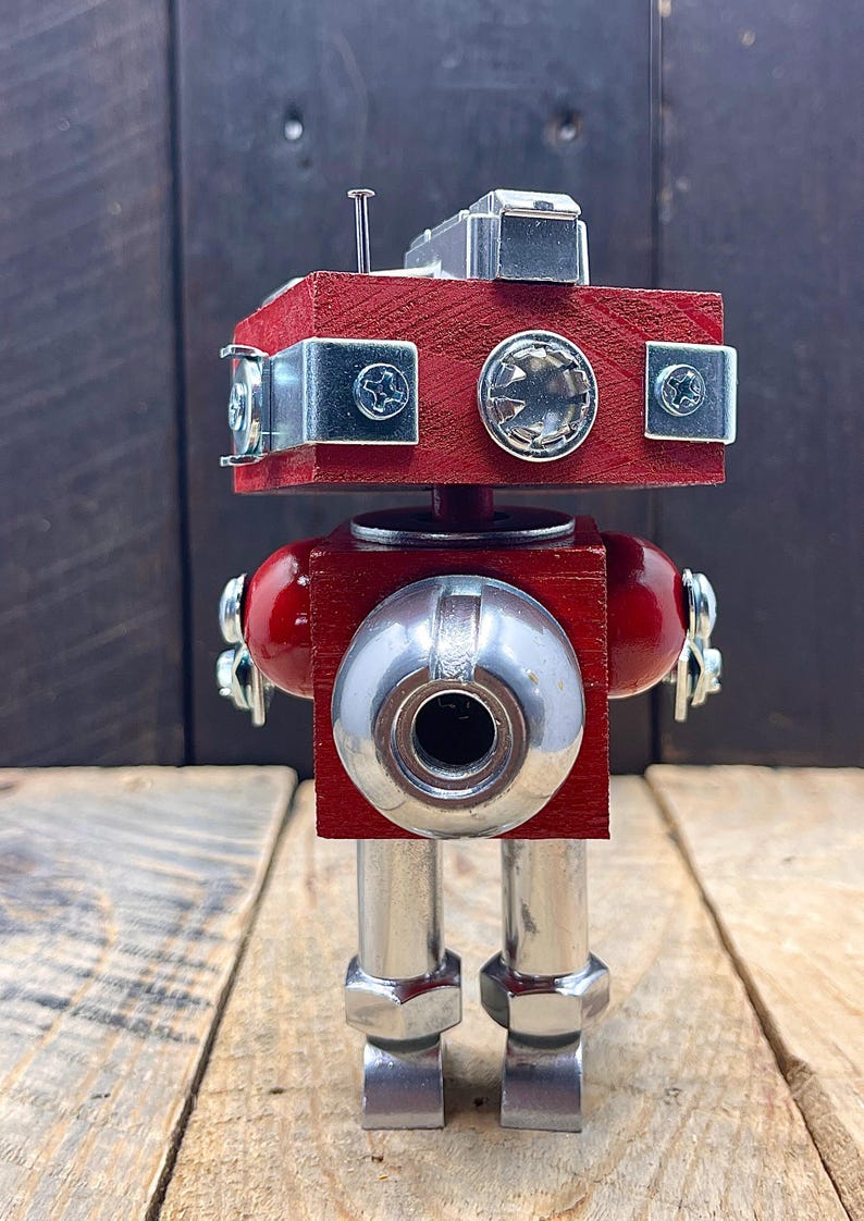 Val | Retro Robot | Asimov Robot | Retro Future Robot | Upcycled Robot ...