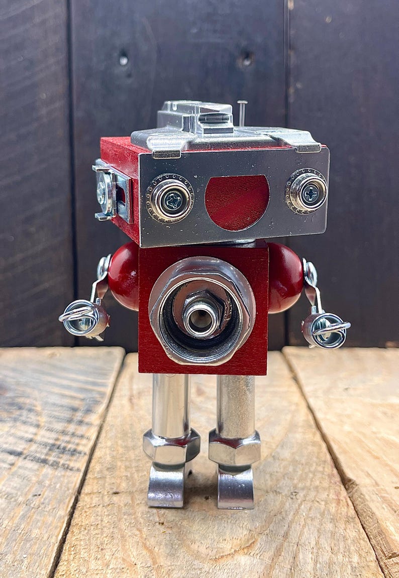 Val | Retro Robot | Asimov Robot | Retro Future Robot | Upcycled Robot ...