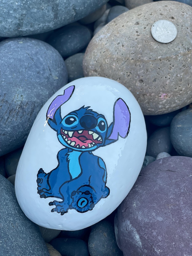 Hand Painted Rock-stitch - Etsy