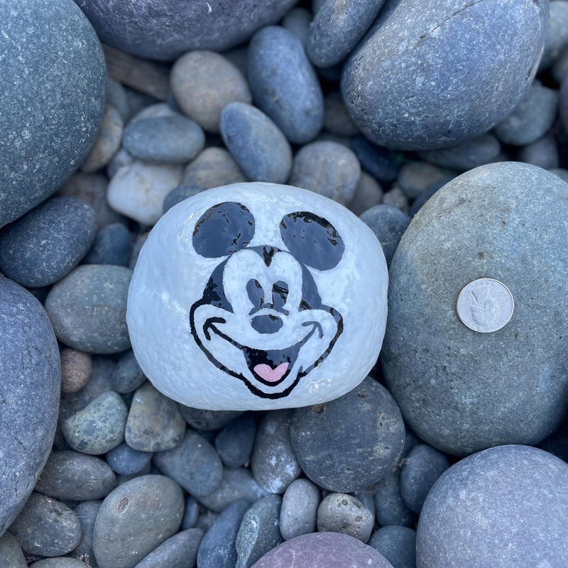 Mouse Rock Painted - Etsy