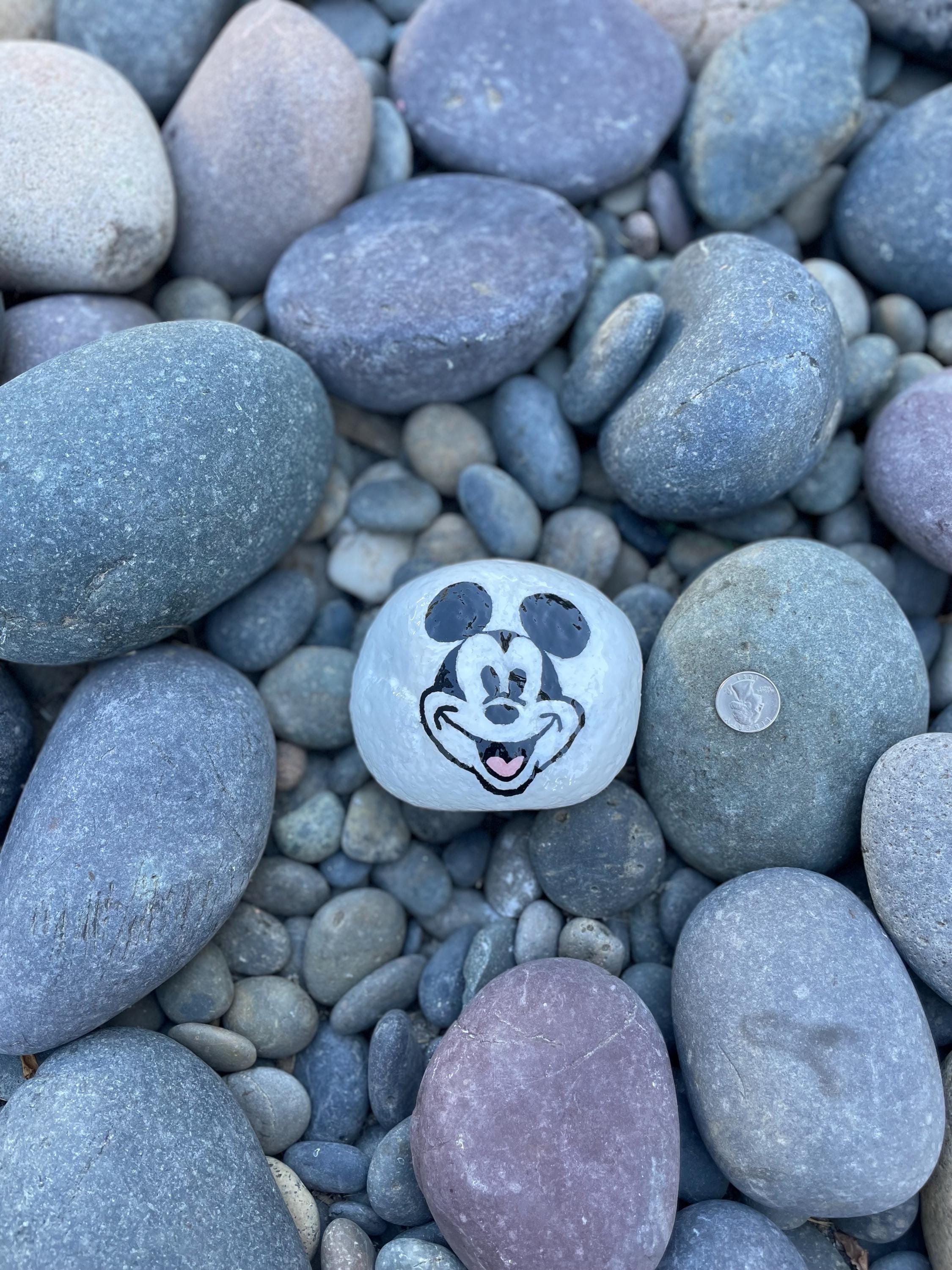 Hand Painted Rock-mickey Mouse - Etsy