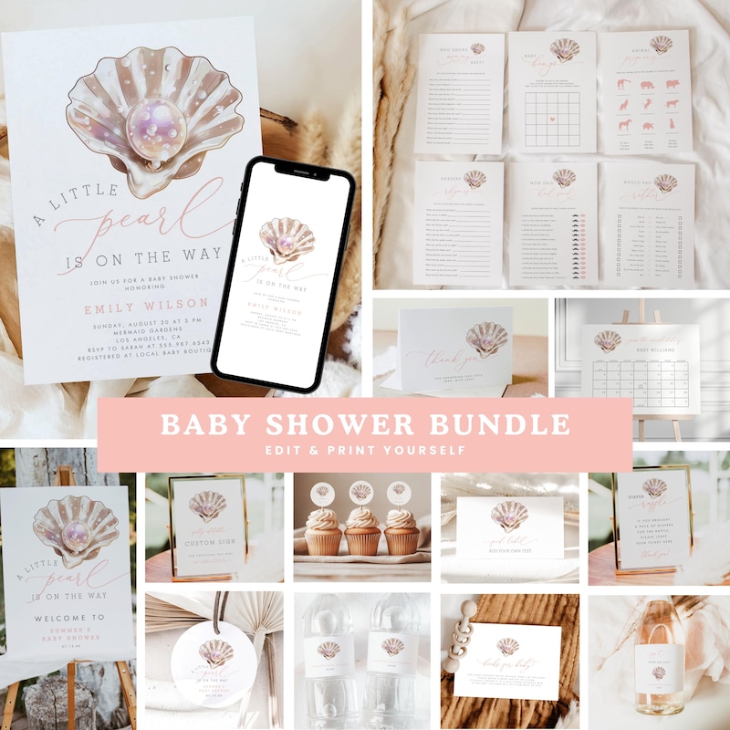 Little Pearl Invitations - Etsy