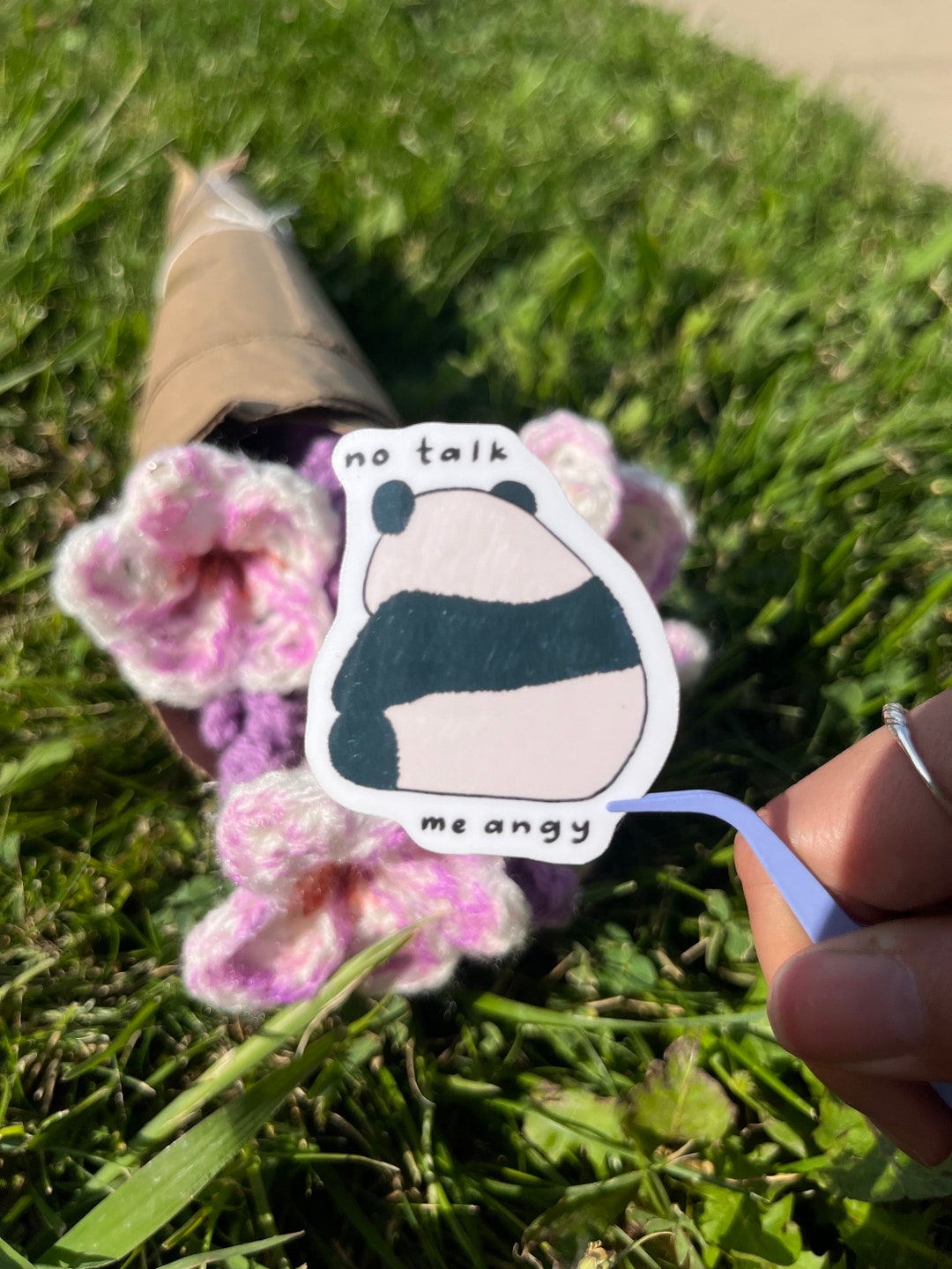 No Talk Me Angy Panda Meme Sticker I Matte Vinyl Waterproof - Etsy