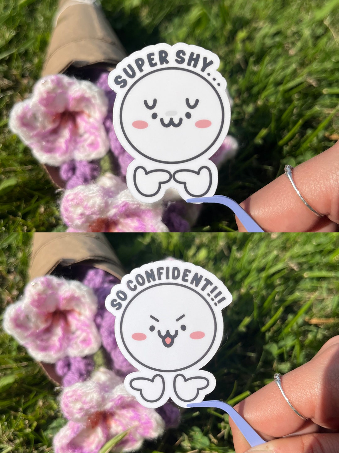 Super Shy and so Confident Chibi Stickers I Matte Vinyl Waterproof - Etsy