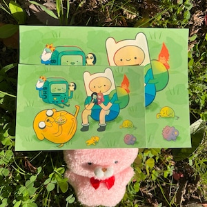 Adventure Time Finn BMO Jake A5 & 4x6 Mini Art Print I Satin Paper - Etsy