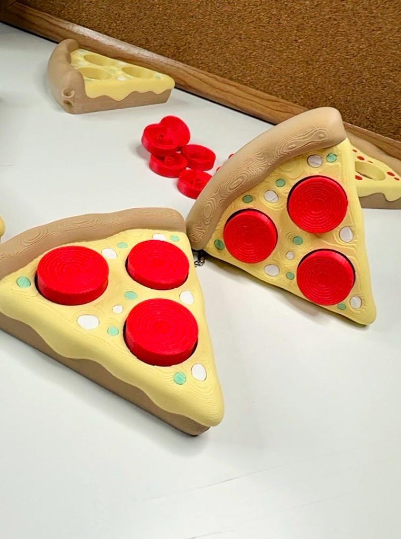 3d Printed Pepperoni or Supreme Pizza Slice Fidget - Etsy
