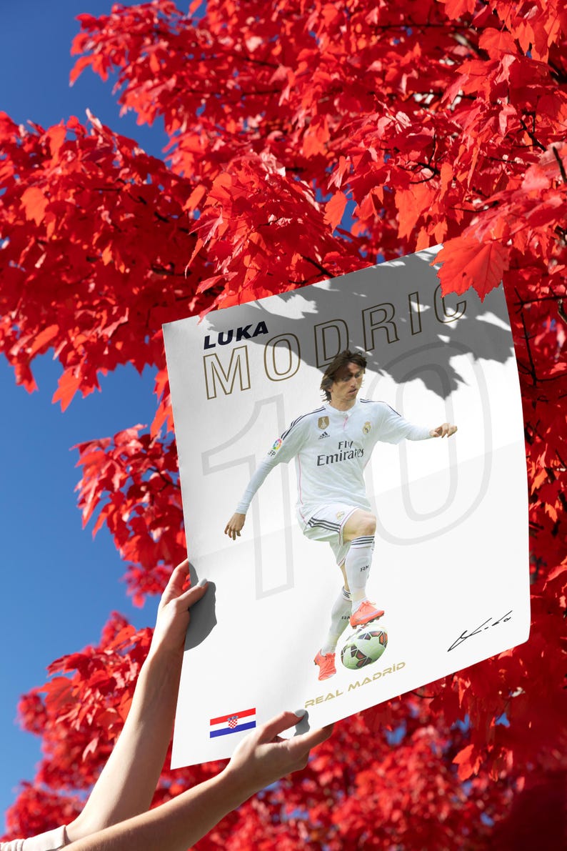 Luka Modric Real Madrid Poster Digital Download for Football Fans ...