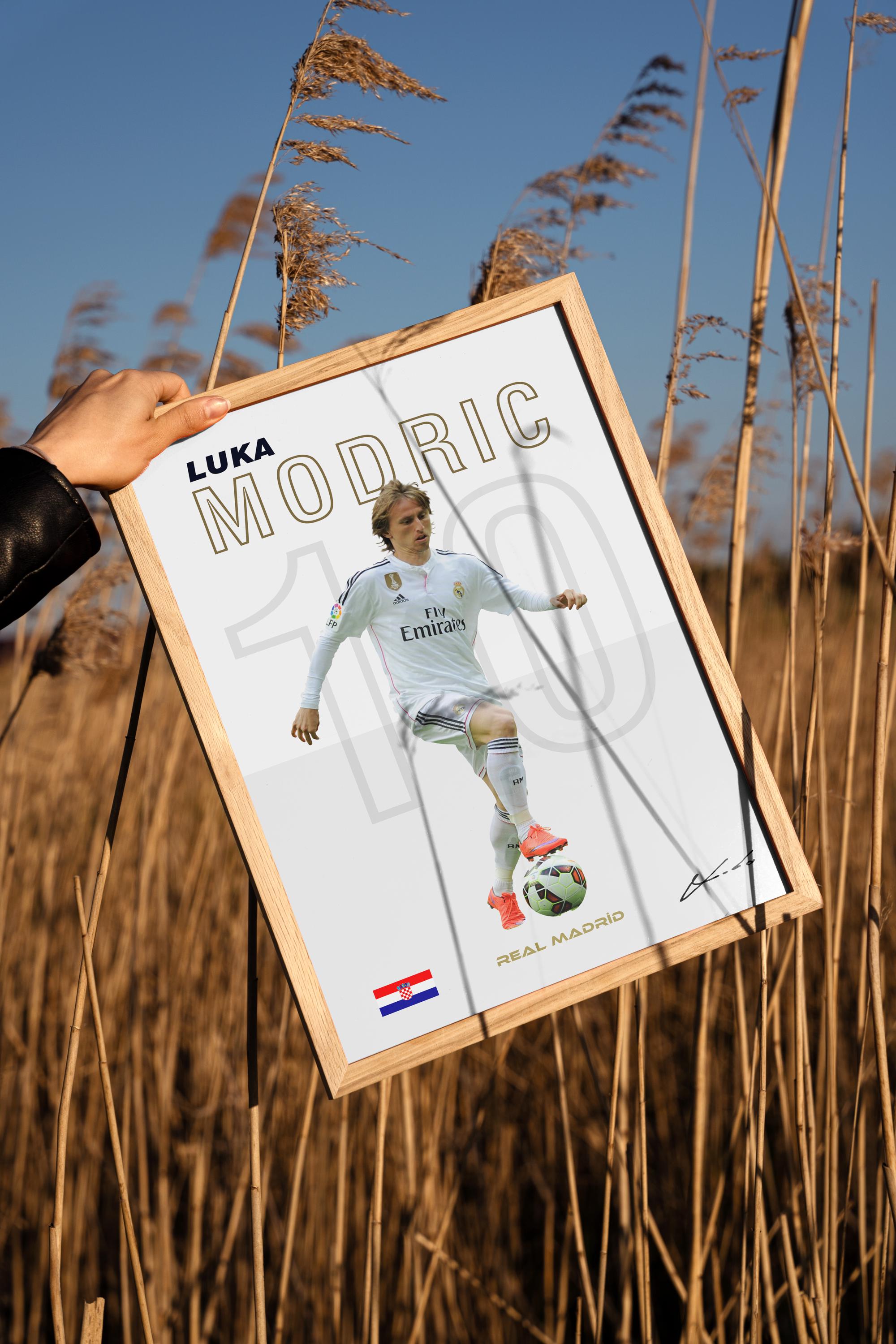 Luka Modric Real Madrid Poster Digital Download for Football Fans ...
