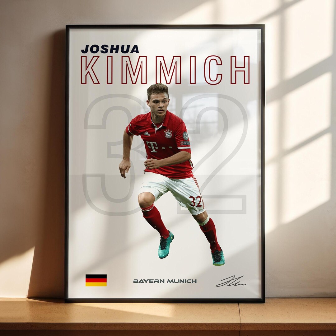 Joshua Kimmich Bayern Munich Poster Digital Download for Football Fans ...