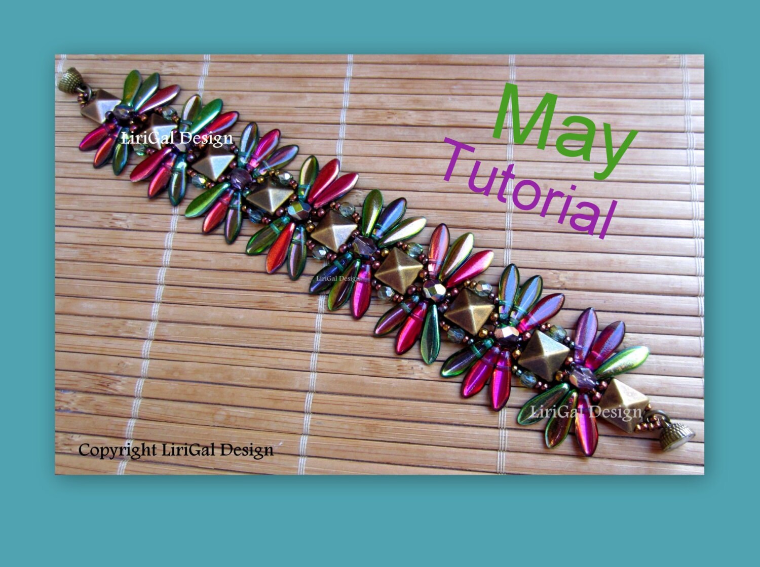 Tutorial May Daggers and Pyramid Beads Beadwork Bracelet PDF - Etsy