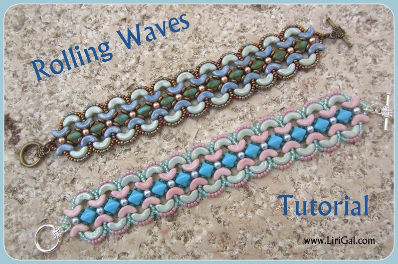 Tutorial Rolling Waves Arcos Par Puca Beads Beadwork Bracelet PDF - Etsy