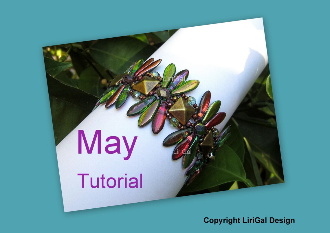 Tutorial May Daggers and Pyramid Beads Beadwork Bracelet PDF - Etsy