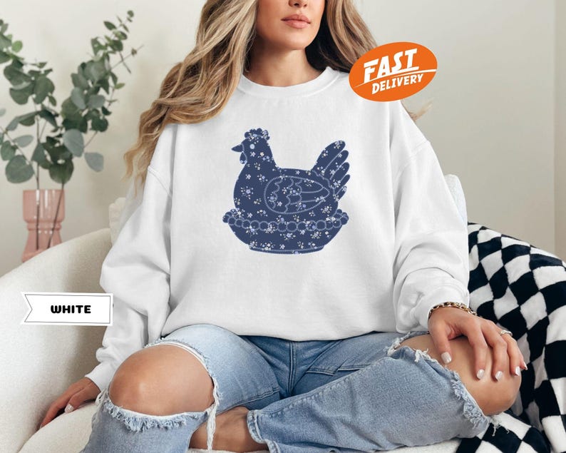Thrifted Hen in A Nest Sweatshirt, Vintage Grandma Sweater, Thrifting ...