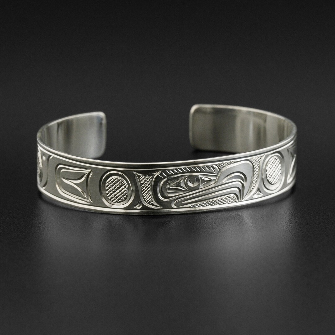 First Nations Sterling Hand Carved Cuff Bracelet Four Design Options - Etsy