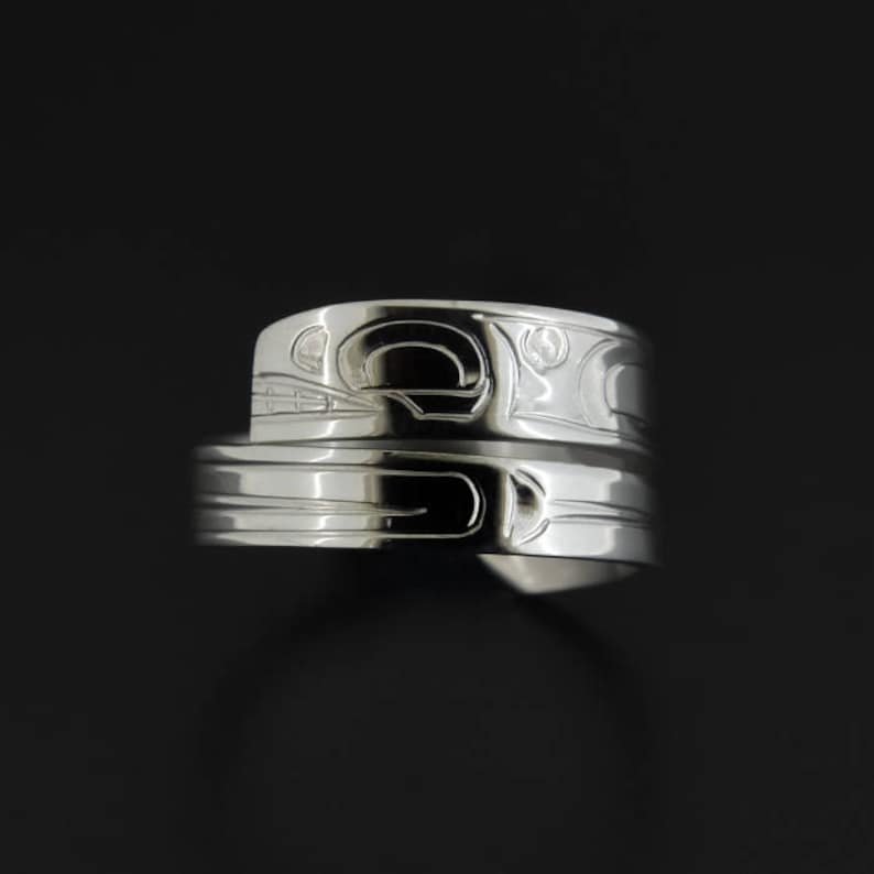 Northwest Coast Native Wrap Ring Silver First Nations Band - Etsy