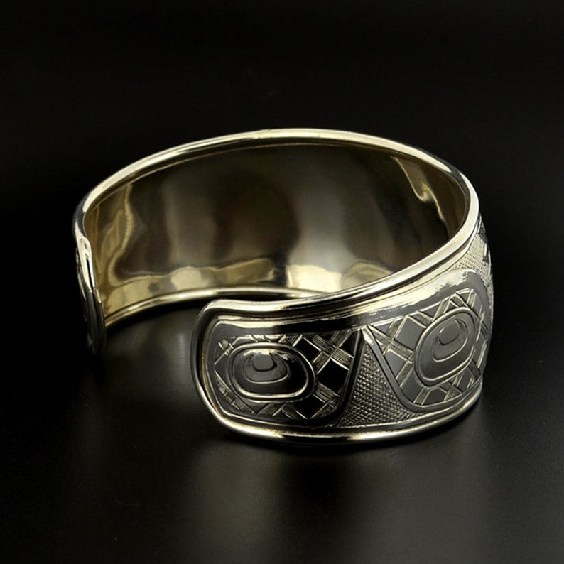 Canada Goose Native First Nations Sterling Cuff Bracelet | Etsy