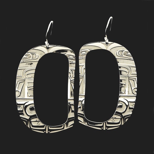 First Nations Abstract Ovoid Earrings - Etsy