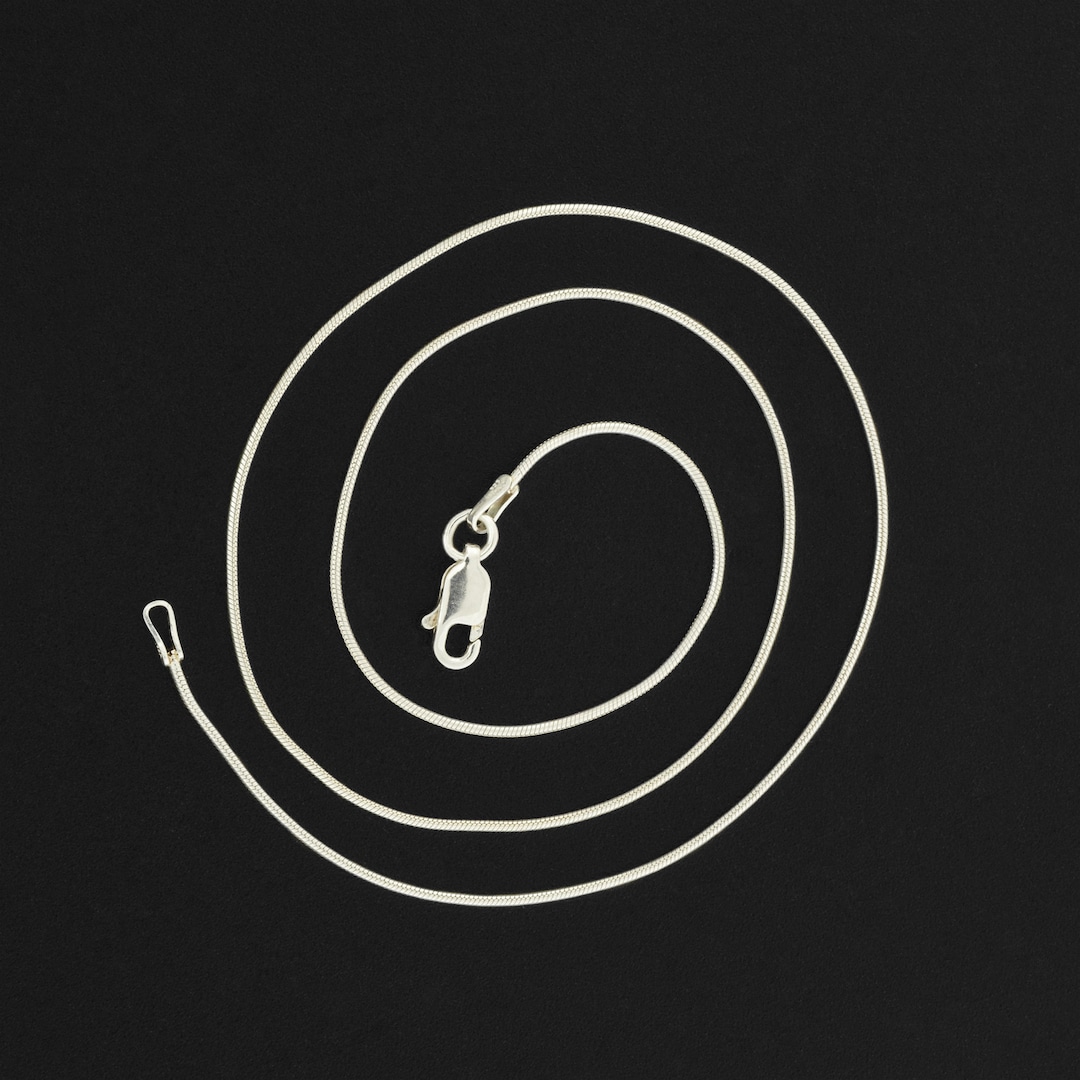 Sterling Silver Snake Link Chain for Pendants - Etsy