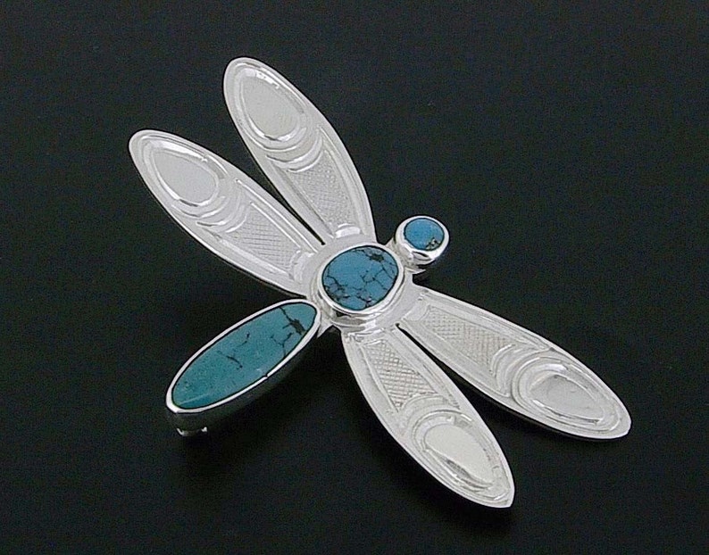 Northwest Coast Native Dragonfly Brooch/pin First Nations With - Etsy