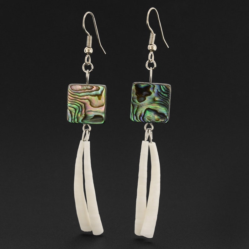 Abalone Shell and Dentalia Indigenous Earrings - Etsy