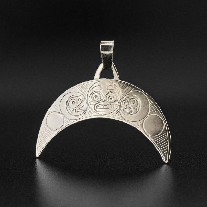 First Nations Native Moon Cycle Pendant Sterling - Etsy