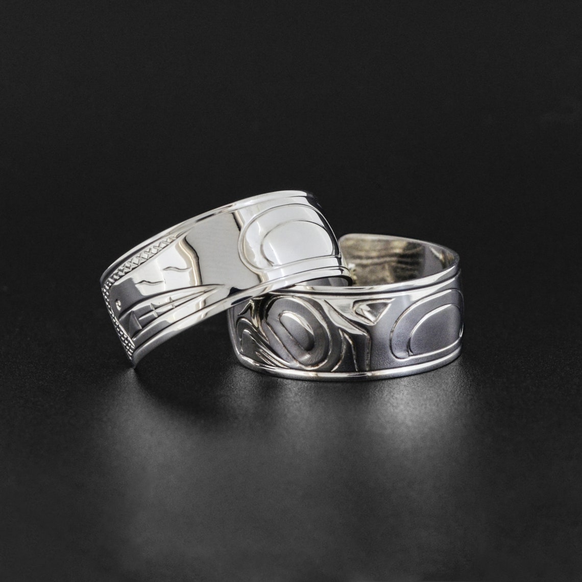 Sterling Large Hand-carved Native First Nations Hoop Stud - Etsy