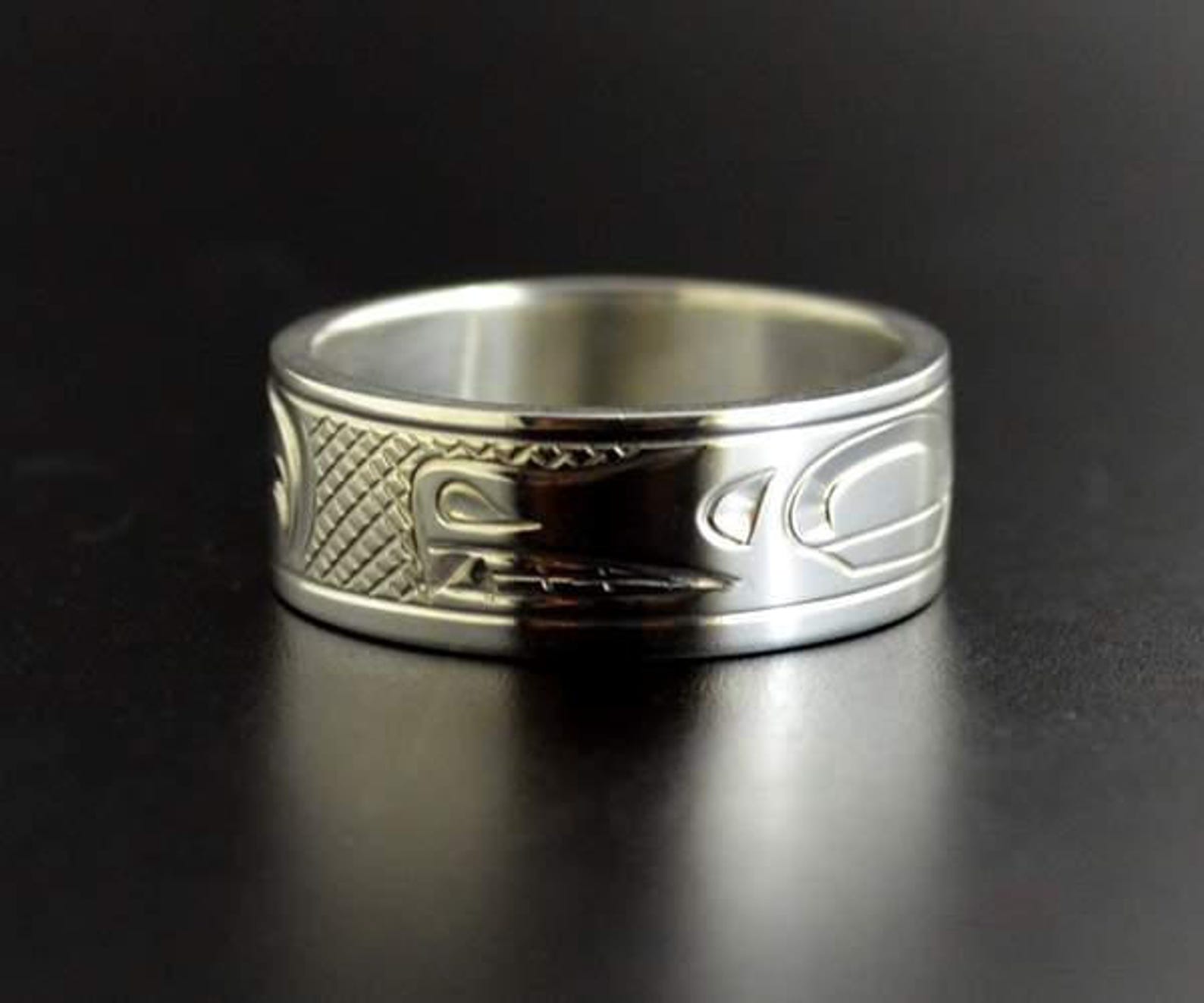 Narrow Delicate Northwest Coast Native Band Hand-engraved - Etsy