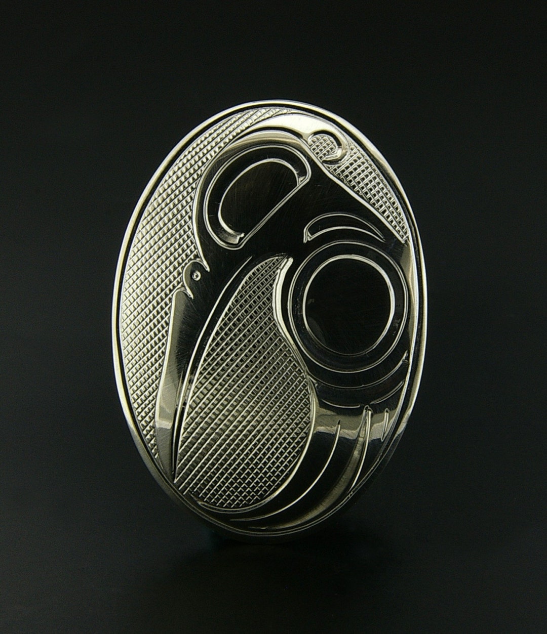 Silver Hand-engraved Northwest Native First Nations Pin Pendant ...