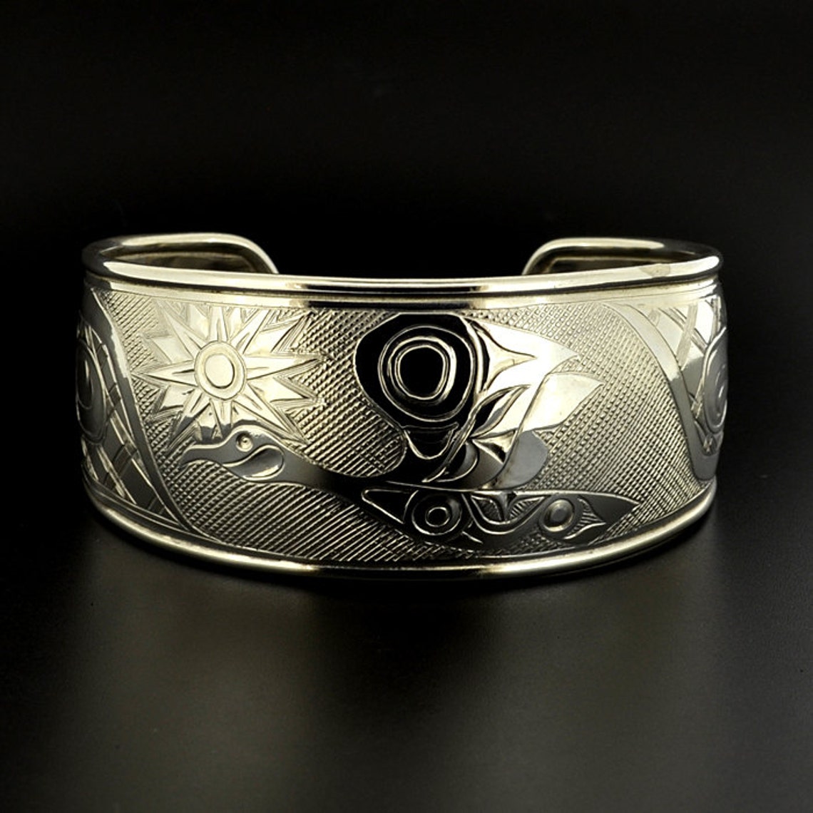 Canada Goose Native First Nations Sterling Cuff Bracelet | Etsy