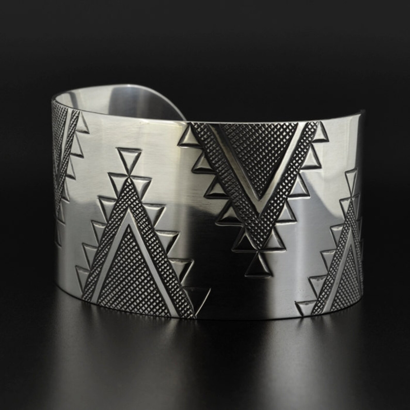 Tipi Cuff Bracelet Hand-engraved Sterling Silver Native | Etsy