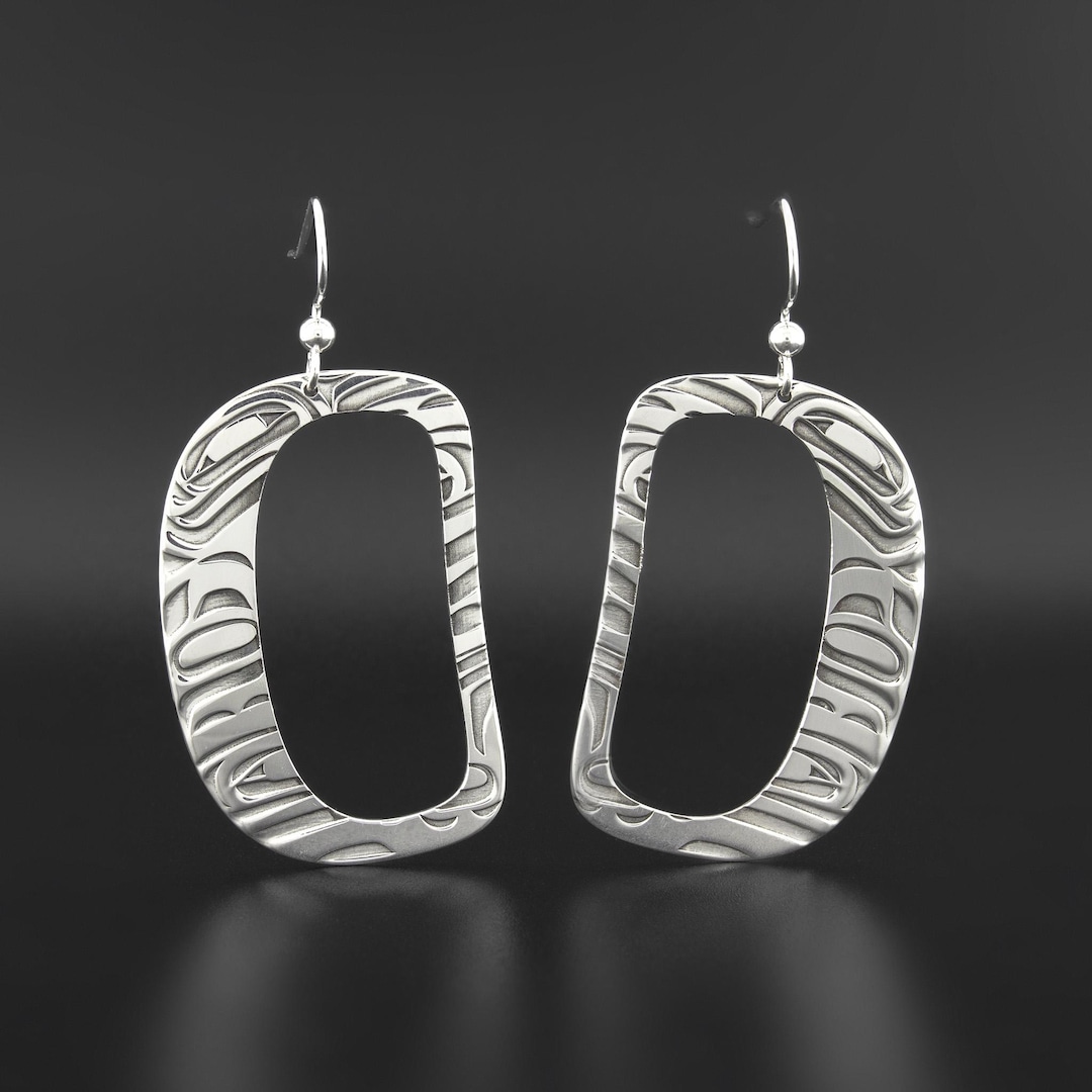 First Nations Native Abstract Ovoid Earrings - Etsy