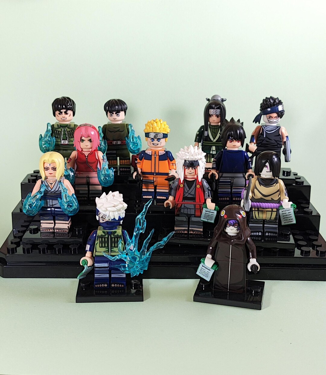 Naruto 1st Generation Set of 12 Mini Figurines Sasuke Kakashi Sakura ...