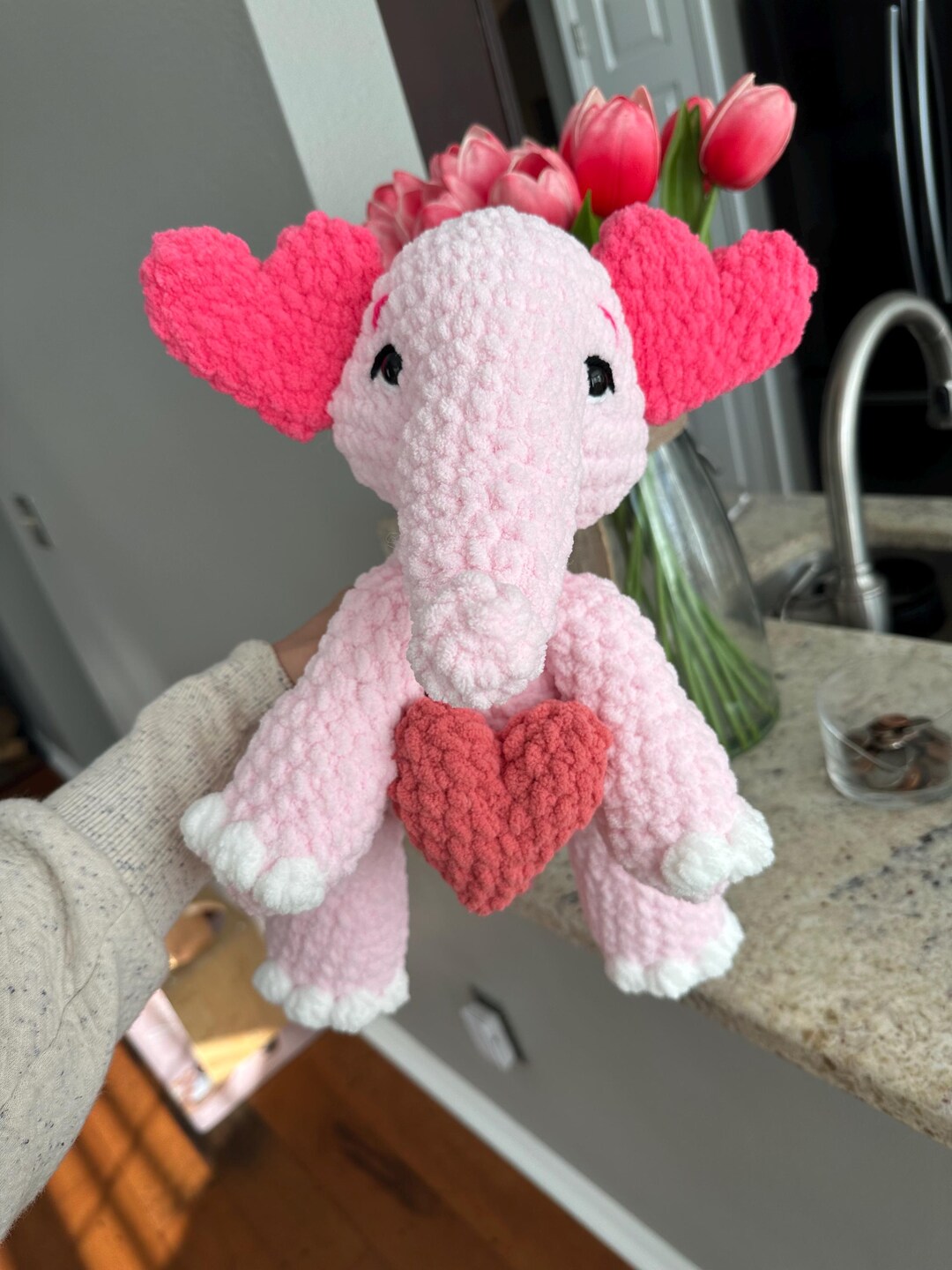 Crochet Elephant | Valentine’s Day Crochet | Elephant Plushie | Crochet ...