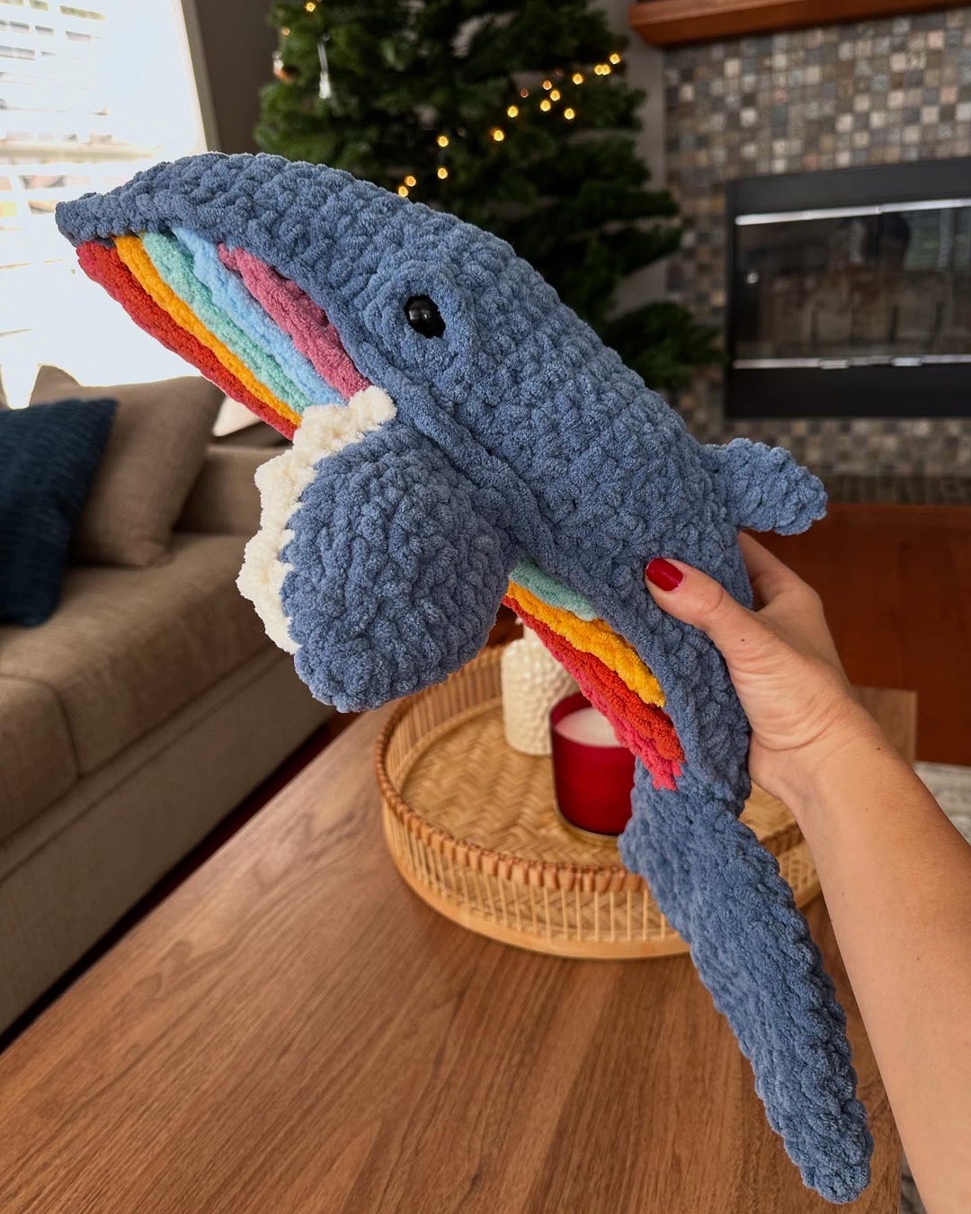 Crochet Whale | Crochet Plushie | Whale Plushie | Rainbow Crochet Whale ...