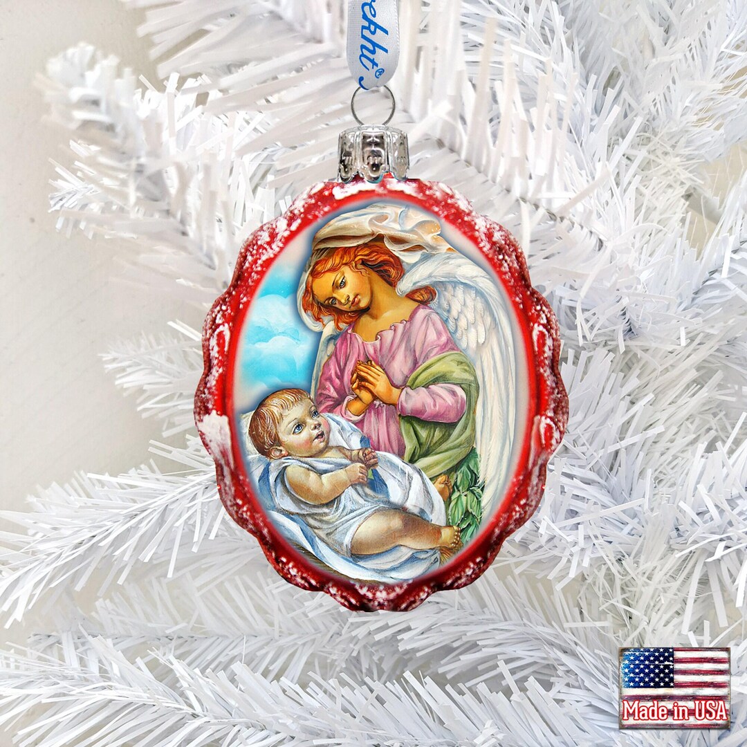 Blessed Child Angel Mercury Glass Ornament Nativity Inspirational Decor ...