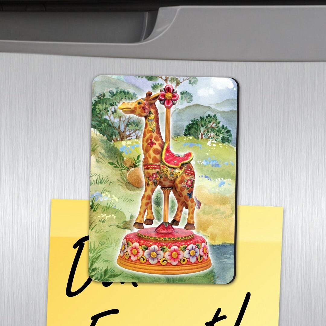 Carousel Giraffe Shape Refrigerator Magnets Set of 3 8114048GT-S3 ...
