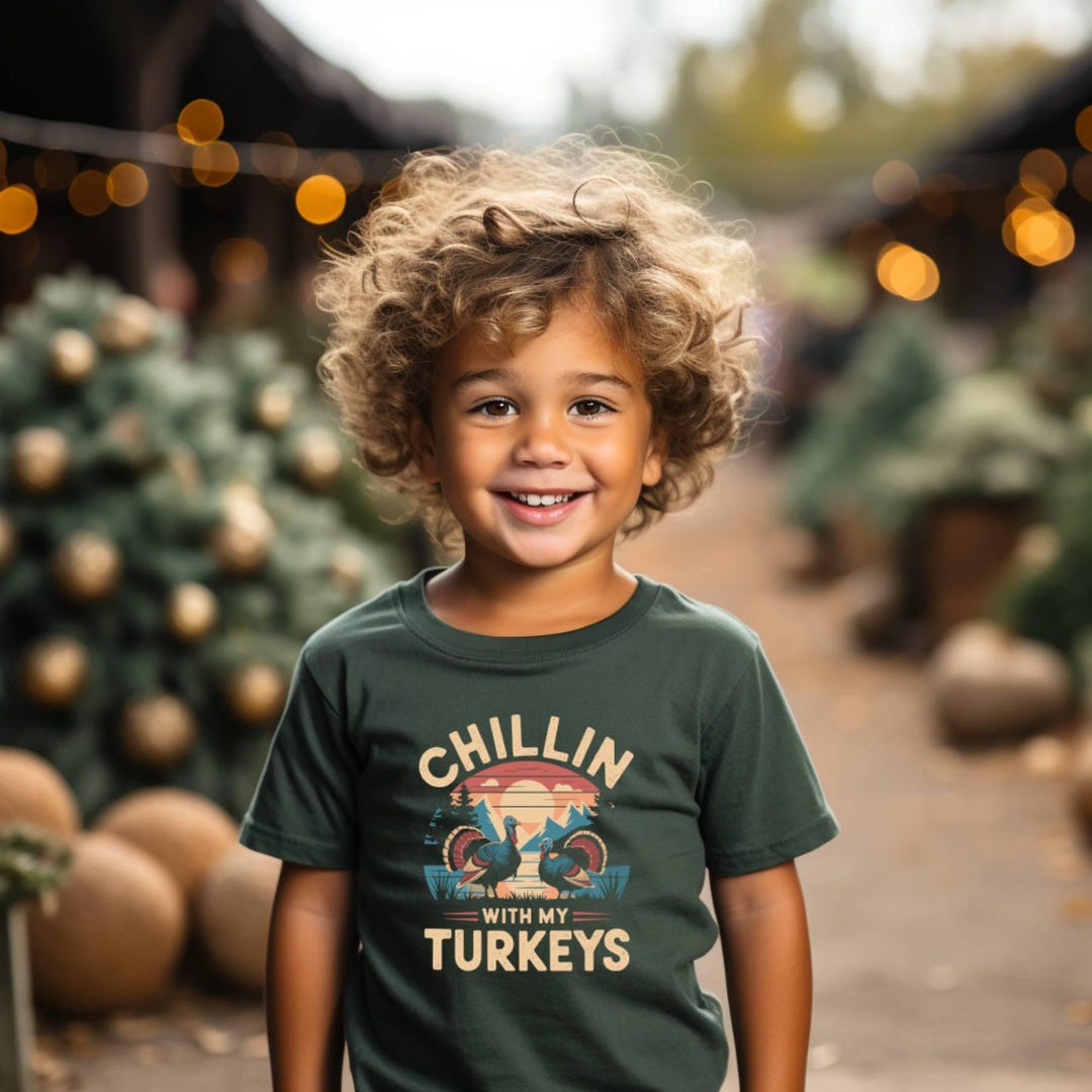 Chillin With My Turkeys Thanksgiving Family Matching Outfit, Funny ...