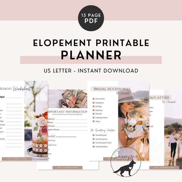 Wedding Planner Printable - Etsy
