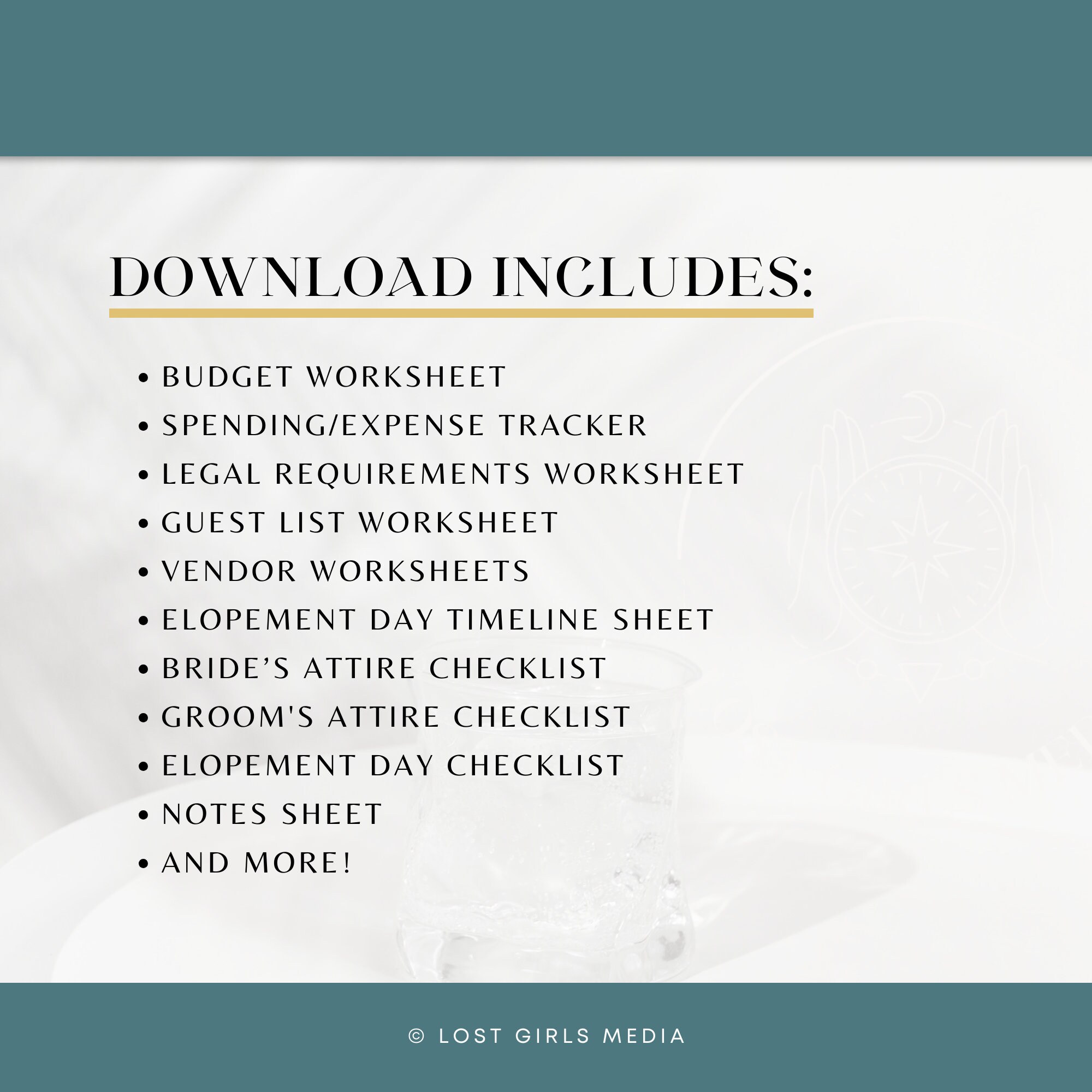 Elopement Planner Instant Download Printable Minimal Printable ...