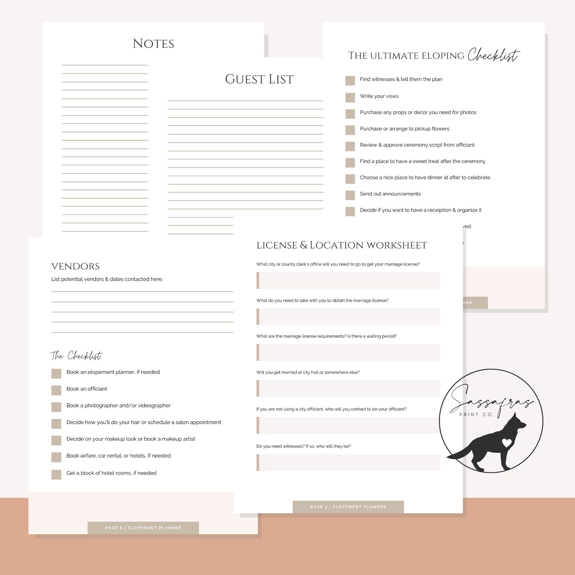 INSTANT DOWNLOAD Elopement Planner Instant Download - Etsy